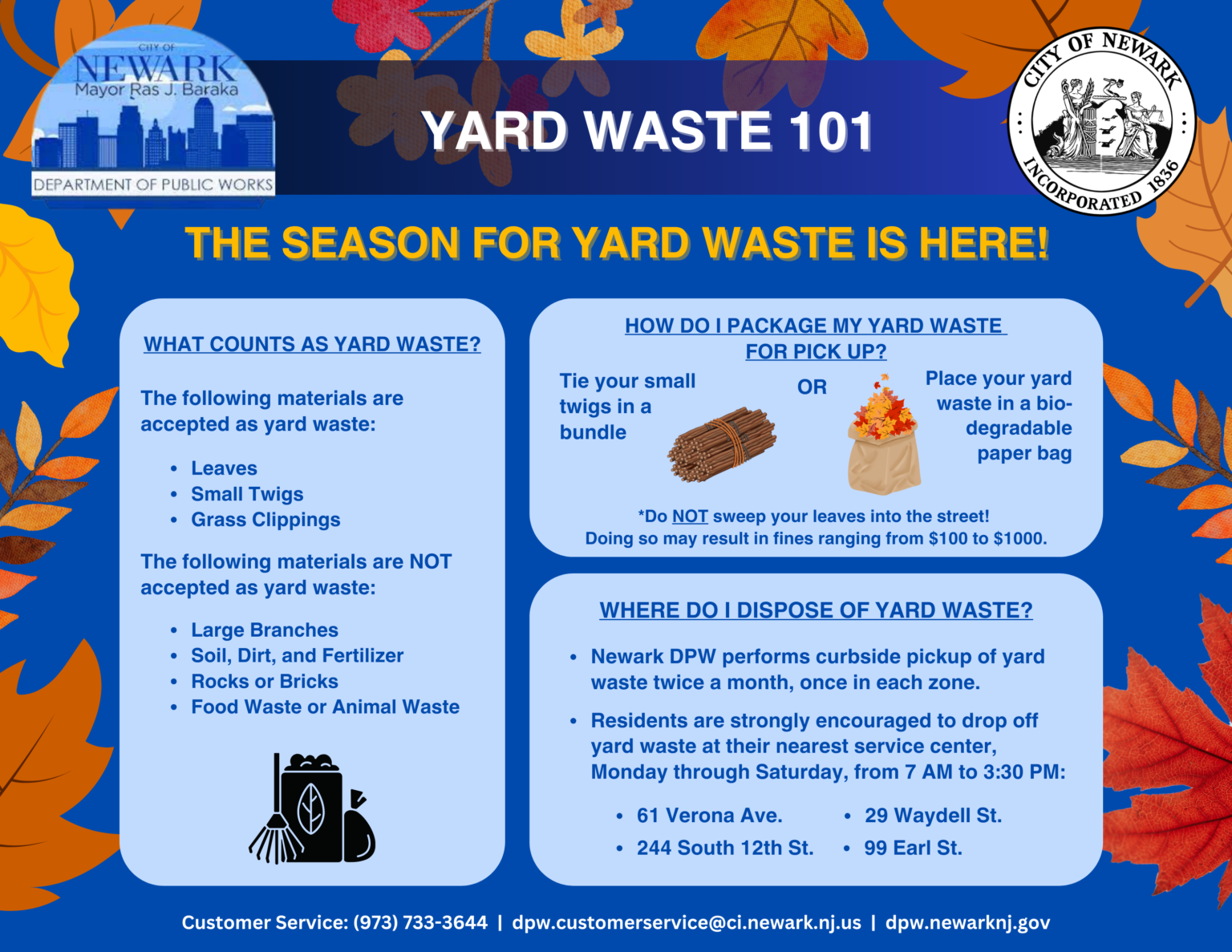 Peak Season for Yard Waste is Here: Newark Public Works Encourages ...